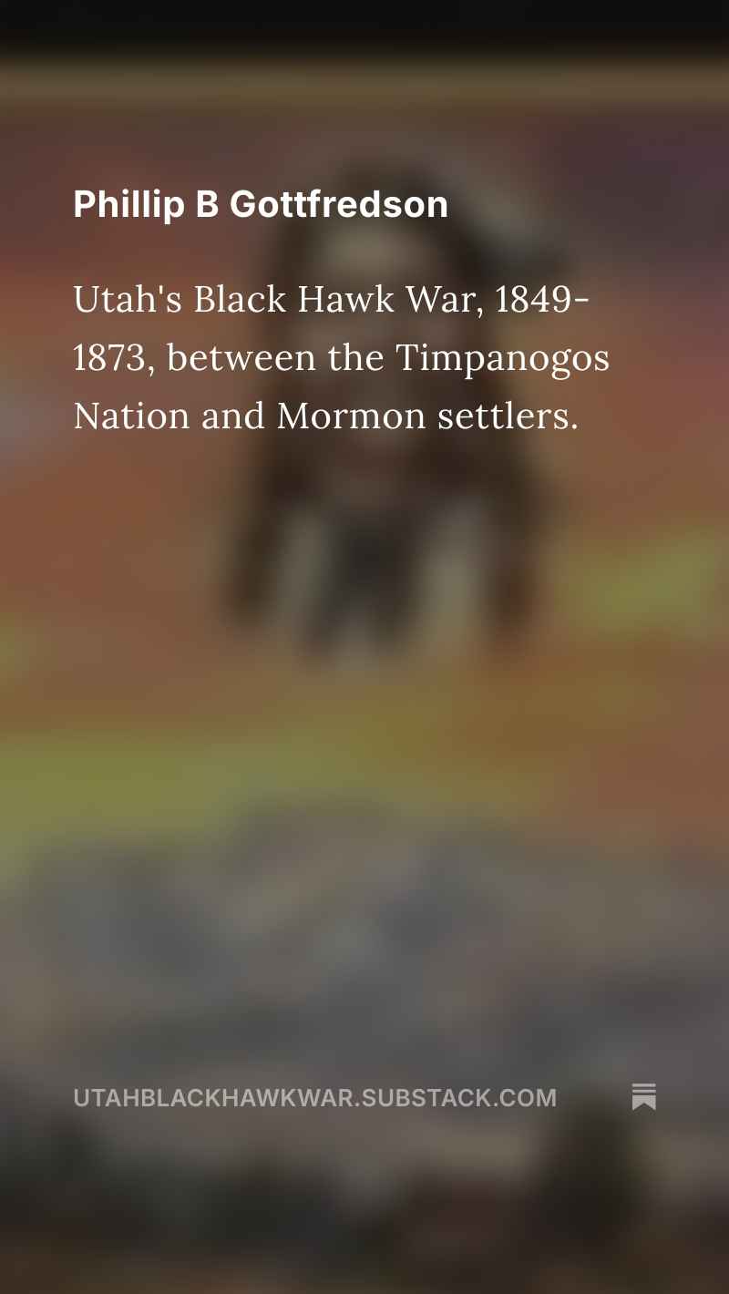 The Utah Black Hawk War; Settler Colonialism (1848-70)